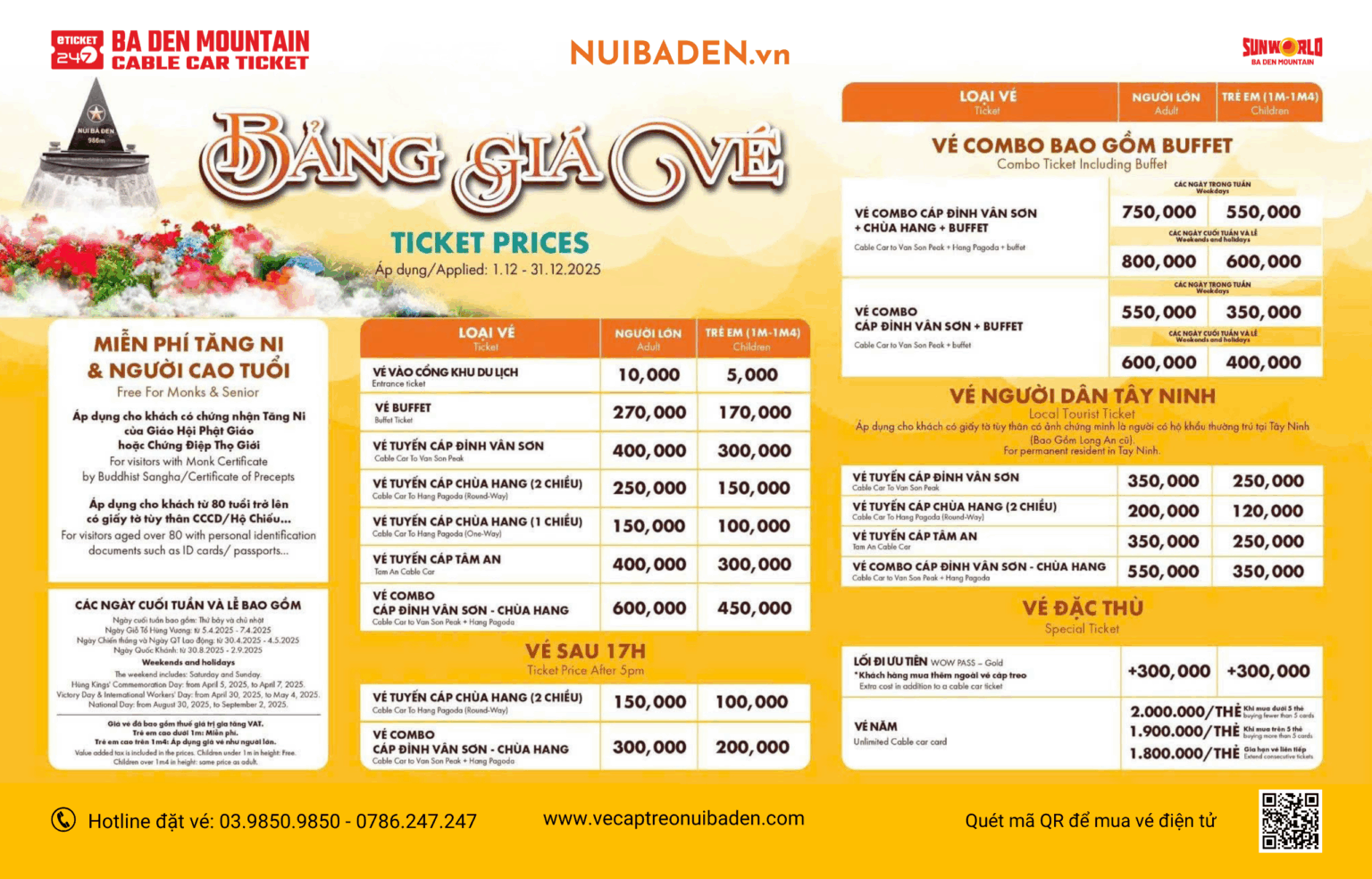 Ba Den Mountain Cable Car Ticket Prices & Ultimate Travel Guide 2025